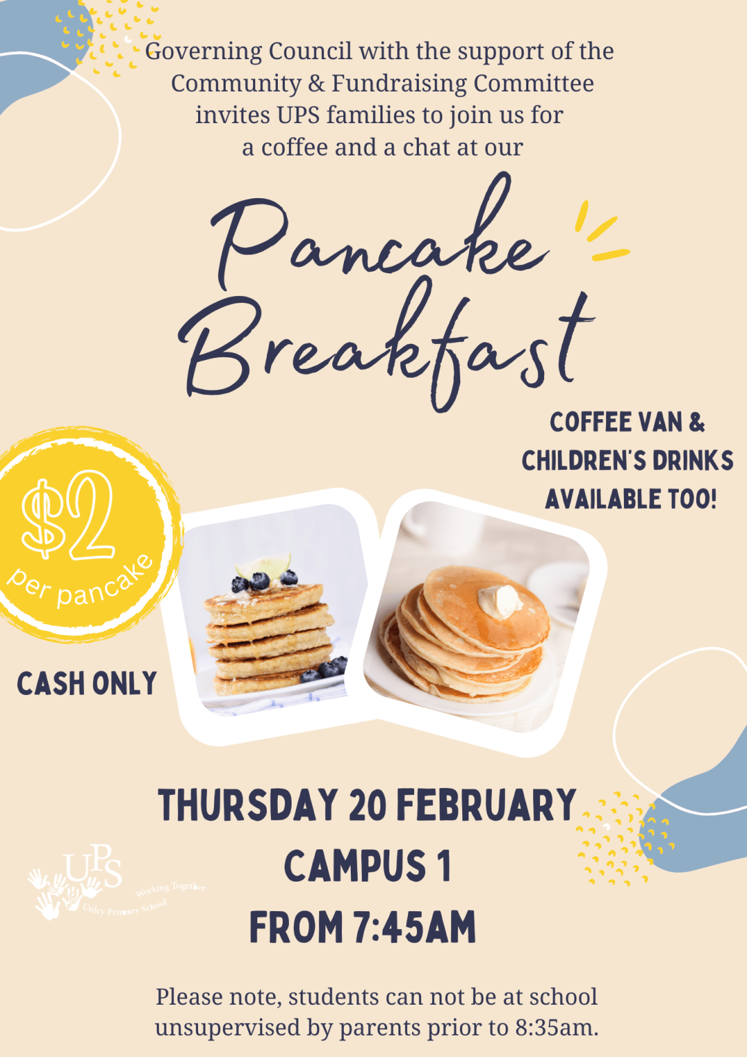 Pancake Breakfast – Unley Primary School News